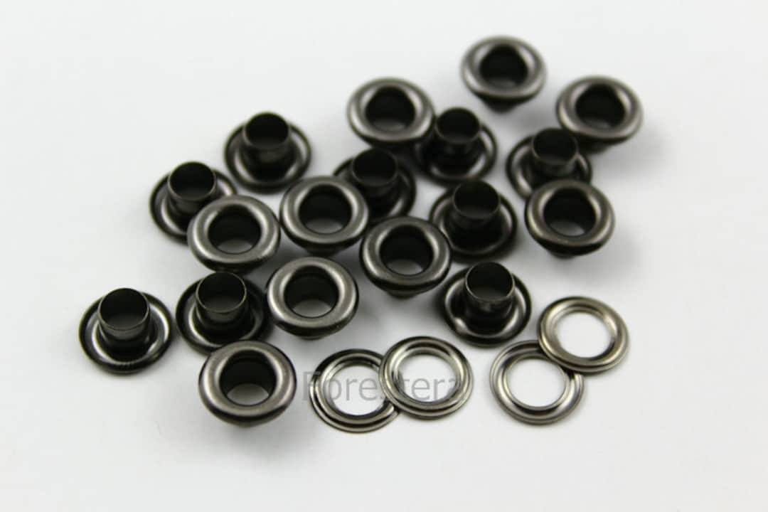 50Pcs 9mm Gunmetal Round Grommet Eyelet 9mm x 4.5mm x 5mm OD - Etsy España