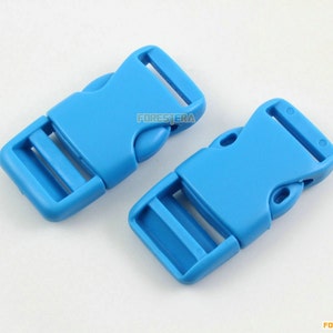 30 Pieces 20mm Sky Blue Plastic Side Quick Release Buckle Clip for ...