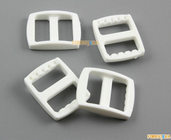 100 Pieces 15mm White Plastic Tri-glide Slider Adjustable | Etsy