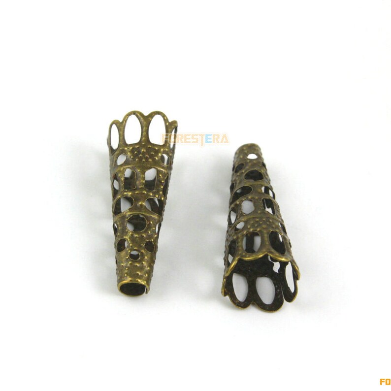 50Pcs Antique Brass Bead Cap Bead Base Setting 23x9mm HT52 | Etsy