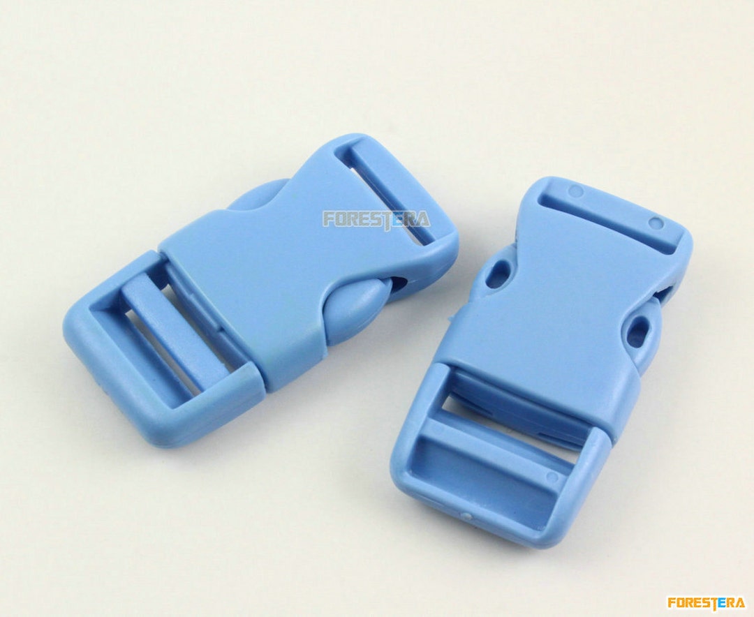 30 Pieces 20mm Light Blue Plastic Side Quick Release Buckle Clip for ...