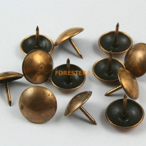 100pcs 11mm Antique Copper Upholstery Tacks Nails (TN19) - Etsy