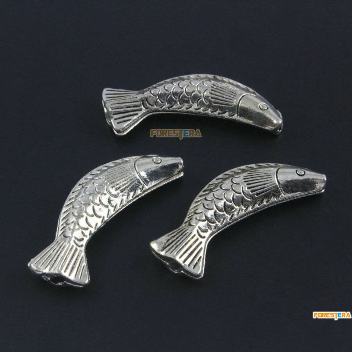10pcs Antique Silver Fish Bracelet Bead Fish Chain Bead Fish - Etsy