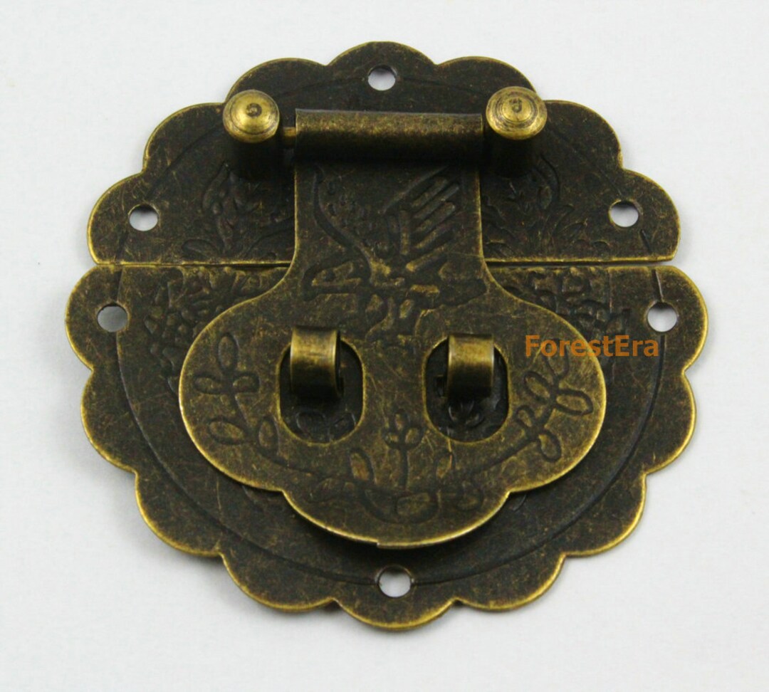 1pcs Antique Brass Eagle Jewelry Box Hasp Latch Lock 80mm With Screws ...