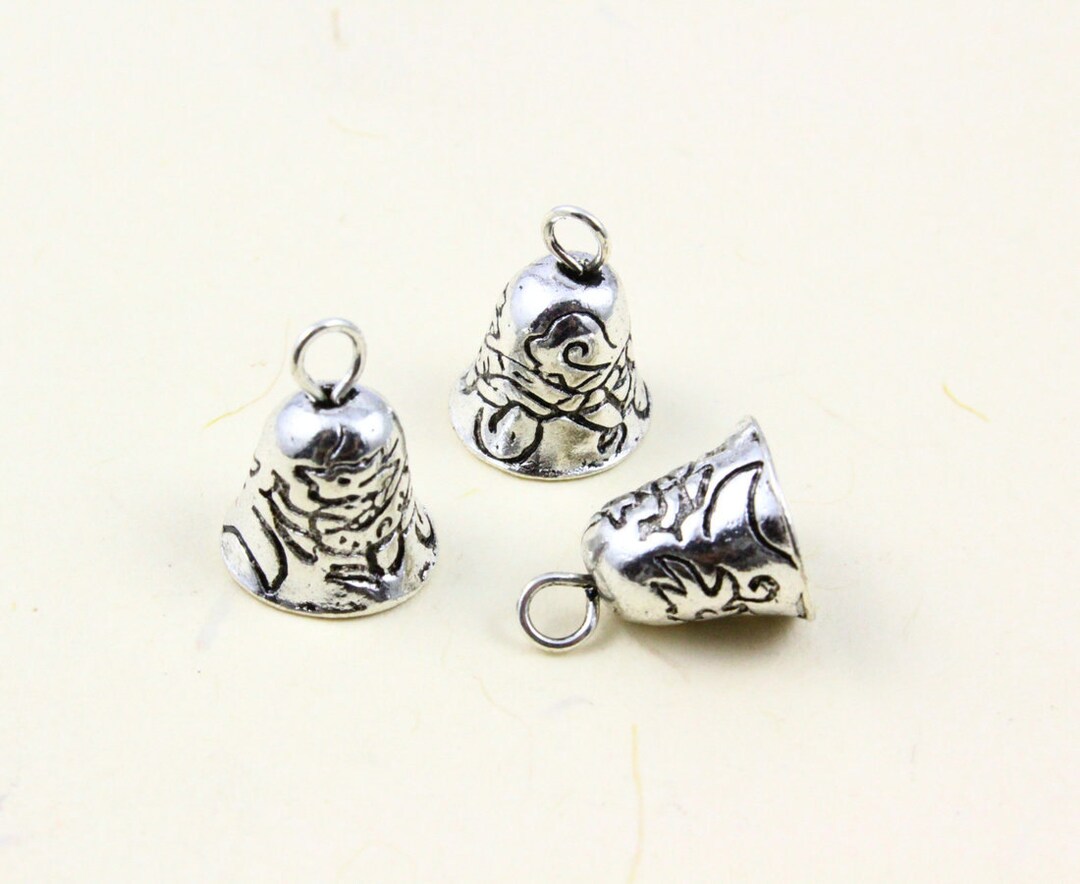 10pcs Antique Silver Bell Charm Bell Pendant 9x9mm (PND753) - Etsy