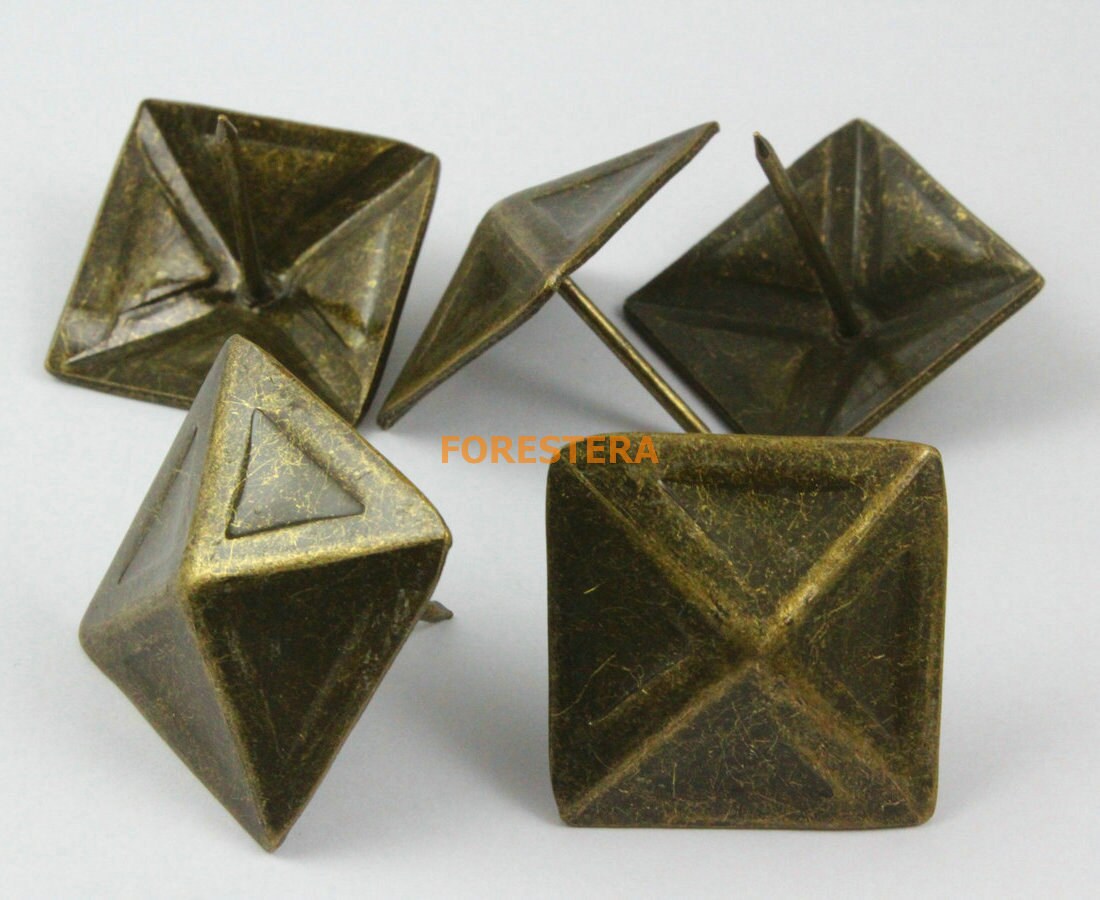 30pcs 30mm Antique Brass Square Upholstery Tacks Nails TN48 - Etsy