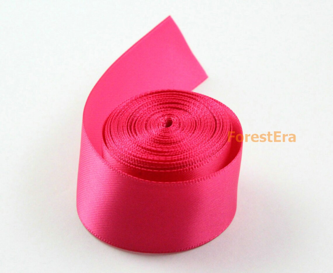 4 Yards 1 Inch Rose Red Glossy Ribbon Hair Ribbon Grosgrain | Etsy