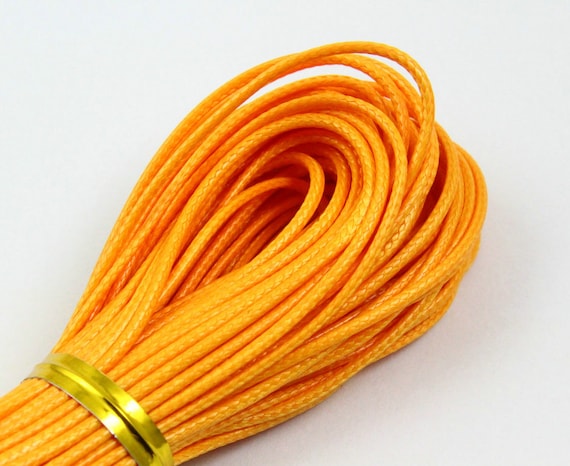10 Yards 1mm Orange Yellow Wax Cord Korea Polyester Cord Poly | Etsy
