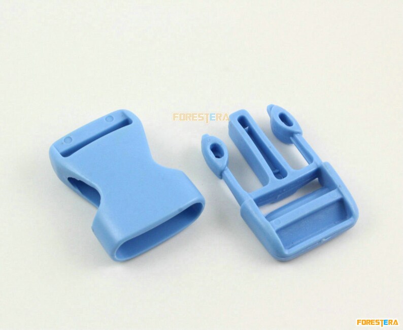 30 Pieces 20mm Light Blue Plastic Side Quick Release Buckle Clip for ...