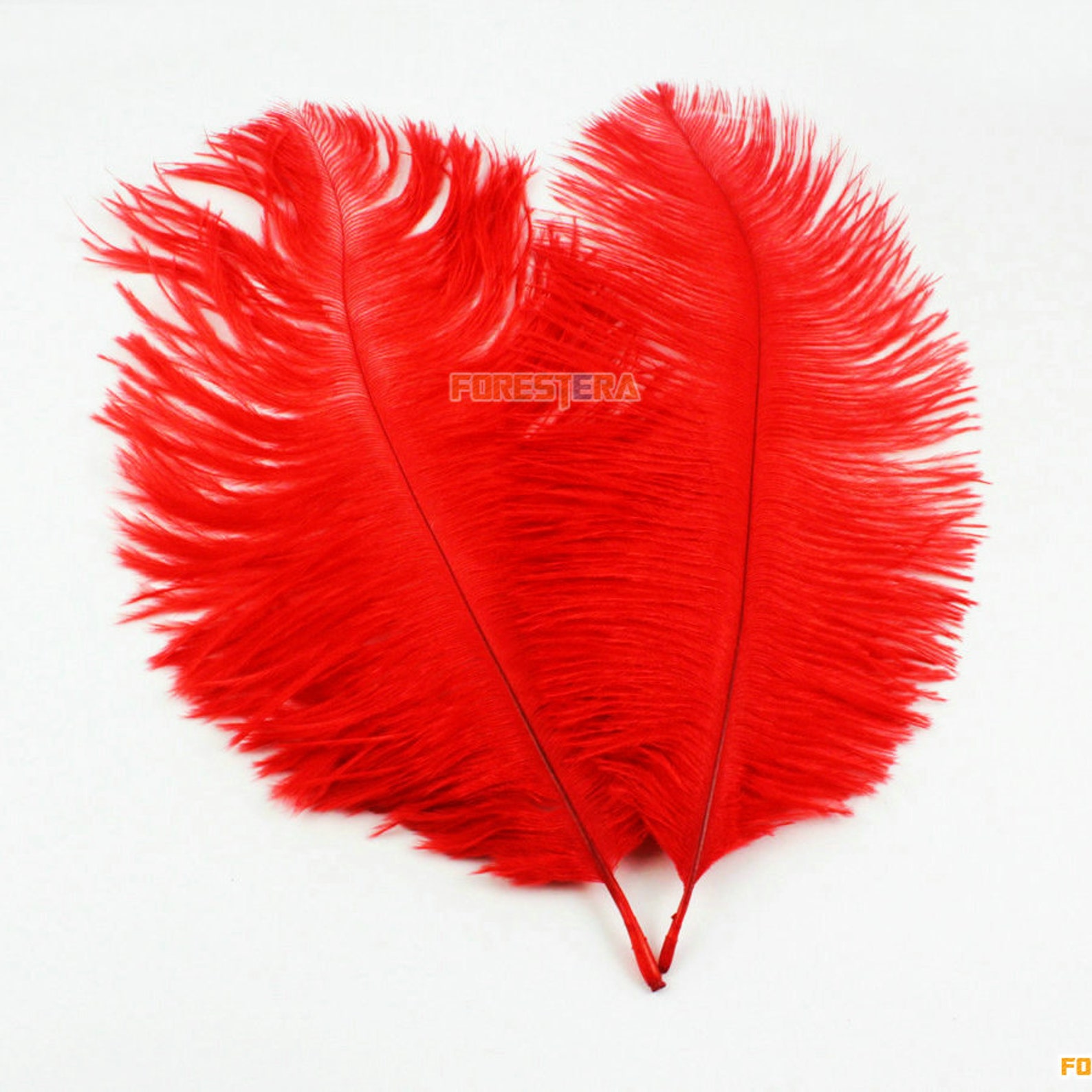 2 Pieces Red Feather 20-25cm YM126 - Etsy