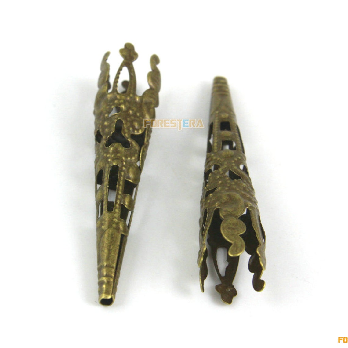 50pcs Antique Brass Bead Cap Bead Base Setting 41x8mm HT51 - Etsy
