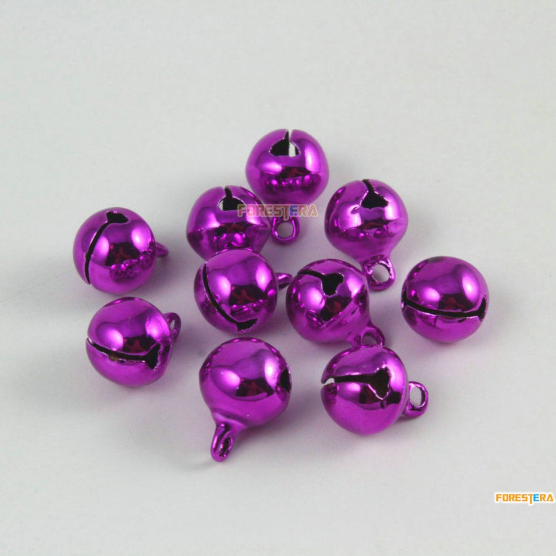 50pcs 10mm Purple Bells Jingle Bells Christmas Bells Pet Bells (bell31 ...
