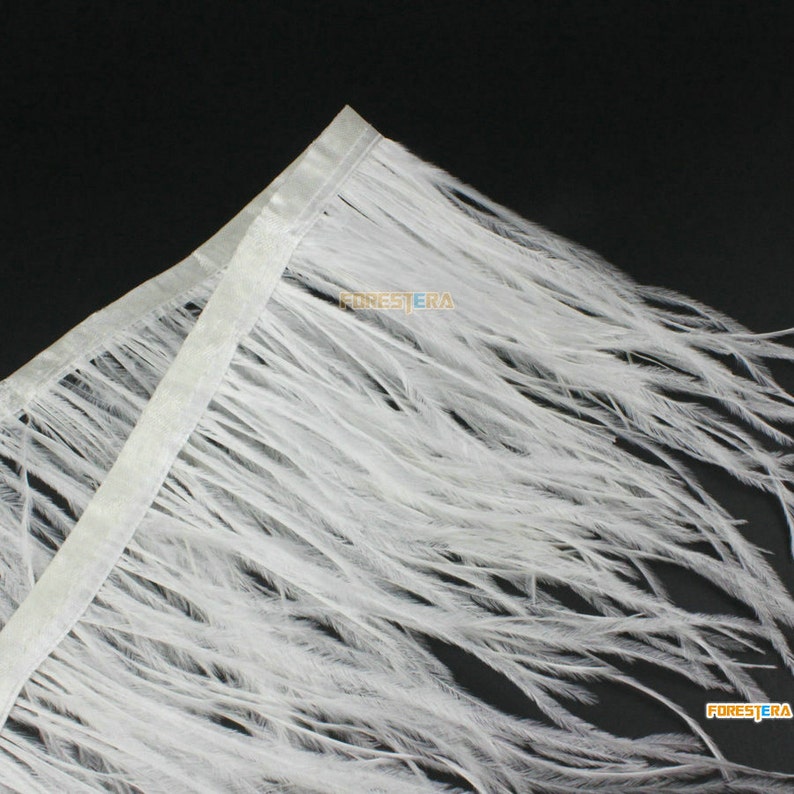 1 Yard White Feather Trim YM266 - Etsy