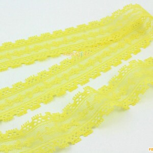 Terylene Lace Trim Yellow Floral Lace Ribbon Yellow Lace Trim 2.5cm ...