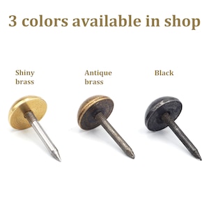 Solid Brass Upholstery Tack Decorative Nail Shiny Brass Color Jewelry ...