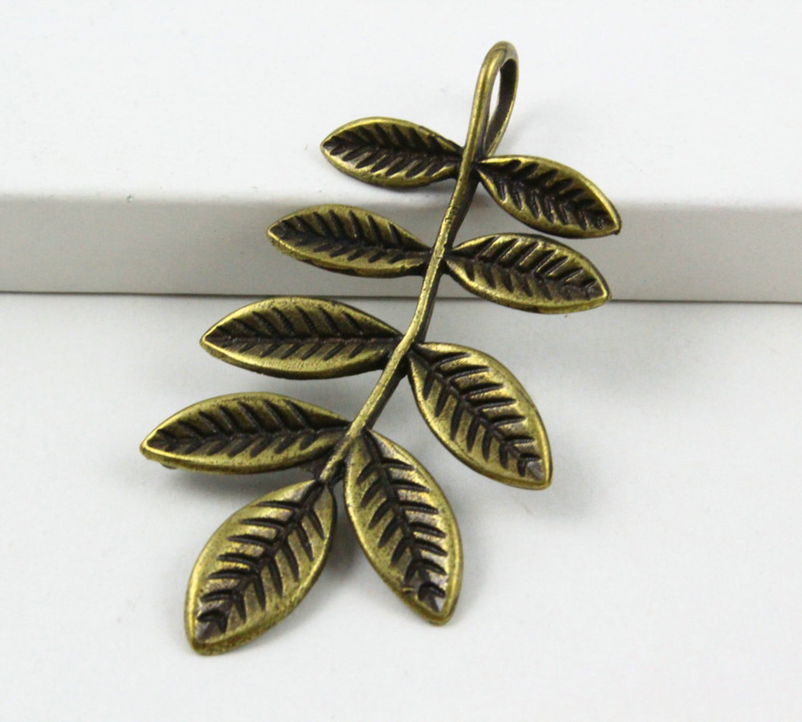 4pcs Antique Brass Tree Leaf Charm Tree Leaf Pendant 40x22mm - Etsy