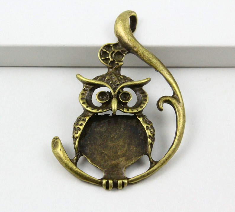 10pcs Antique Brass Owl Chram Owl Pendant 48x30mm (PND651) - Etsy