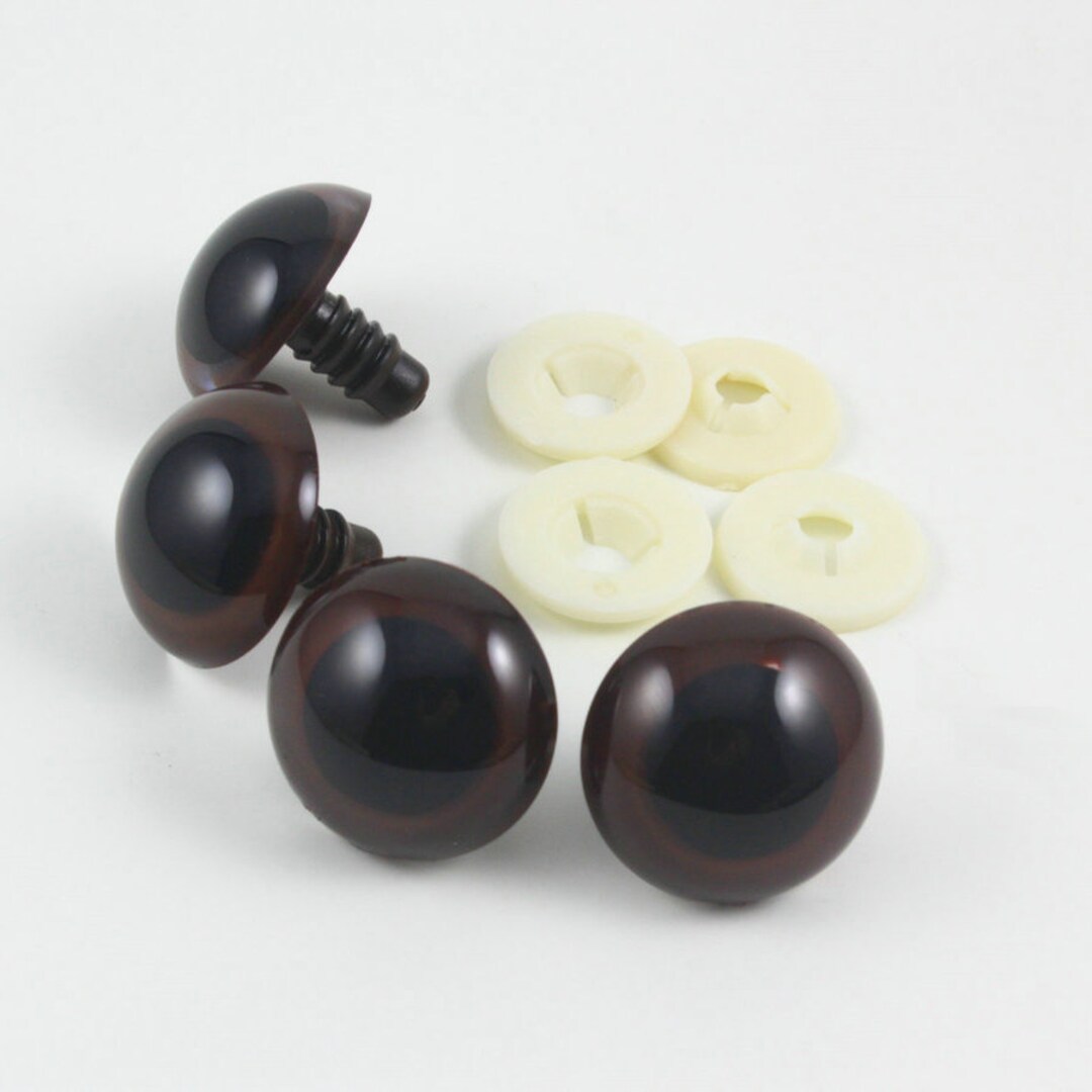 30 Pieces 26mm Brown Doll Eye, Teddy Eye, Bear Eye, Safety Amigurumi ...