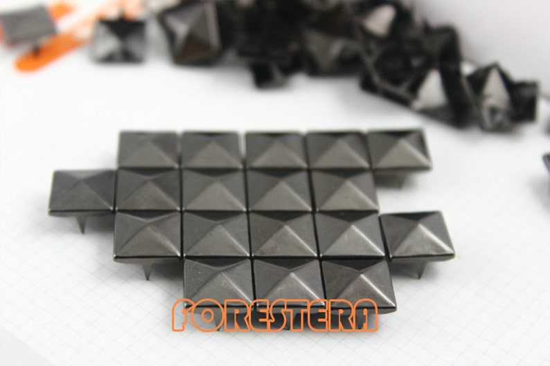 10mm Gunmetal Pyramid Stud Punk Rock Leathercraft Stud GP10 | Etsy
