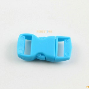 100 Pieces 10mm Sky Blue Plastic Side Quick Release Buckle Clip for ...