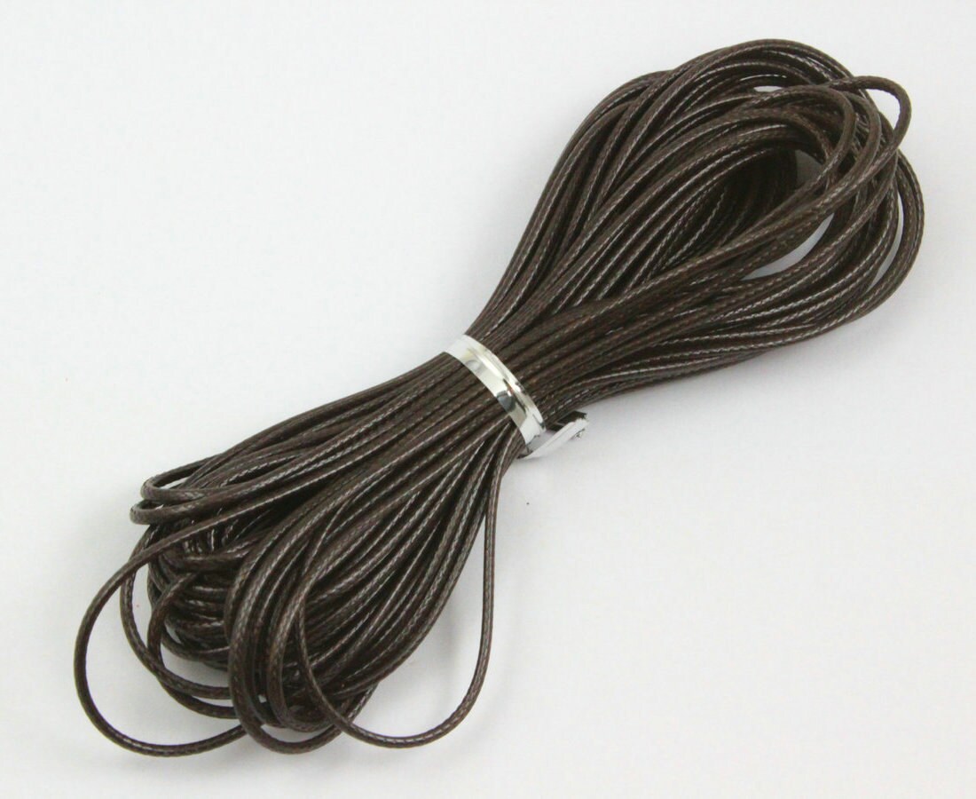 10 Yards 1.5mm Dark Brown Wax Cord Korea Polyester Cord Poly Bracelet ...
