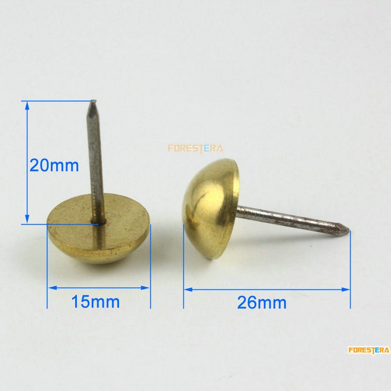 10pcs 15mm Solid Brass Upholstery Tacks Nails TN50 - Etsy