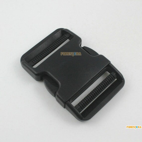 Backpack Clips 50mm Black Plastic Quick Release Buckle Clip - Side ...