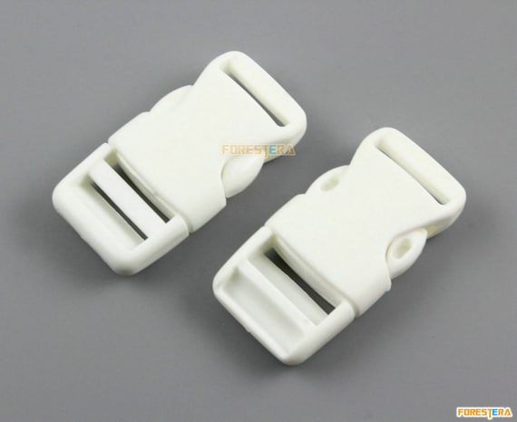 30 Pieces 20mm White Plastic Side Quick Release Buckle Clip | Etsy