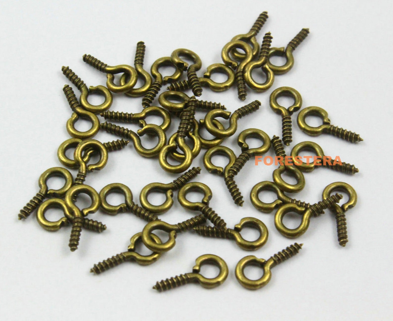 500pcs 10x5mm Eye Screw Antique Brass Screw Eye Pins PND874 - Etsy