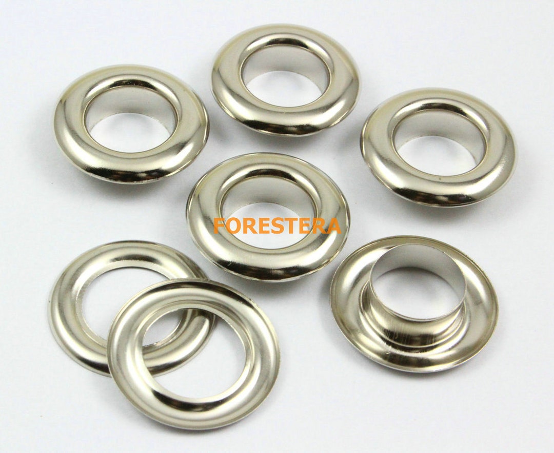 50pcs 27mm Silver Round Grommet Eyelet Big Grommet - 27mm X 15mm X 8mm ...