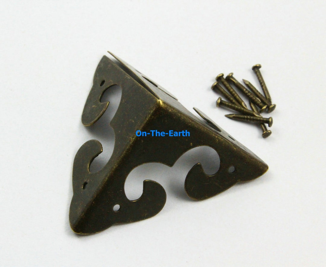 4pcs Antique Brass Jewelry Box Corner Decoration Corner Protection 31mm ...