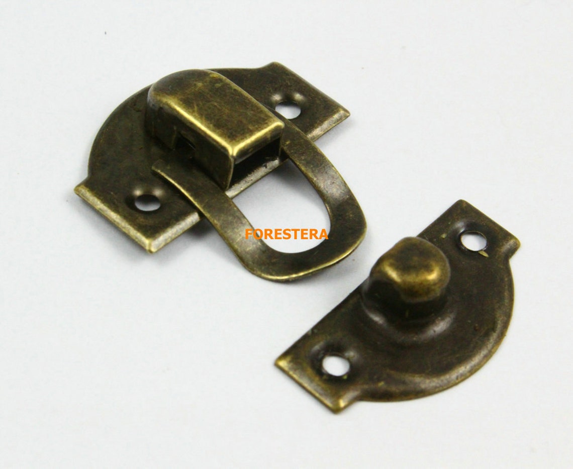 20pcs Antique Brass Jewelry Box Hasp Latch Lock 29x27mm With - Etsy