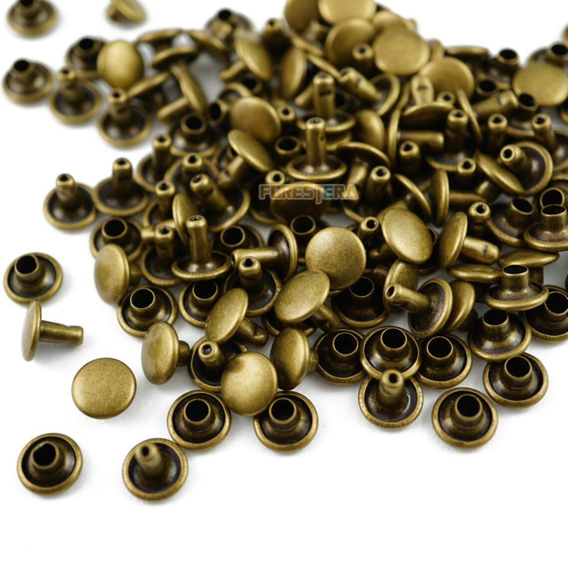 Size: 86mm Antique Brass Double Cap Round Rapid Rivet Punk | Etsy