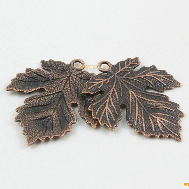 5pcs Antique Copper Maple Leaf Charm Maple Leaf Pendant - Etsy