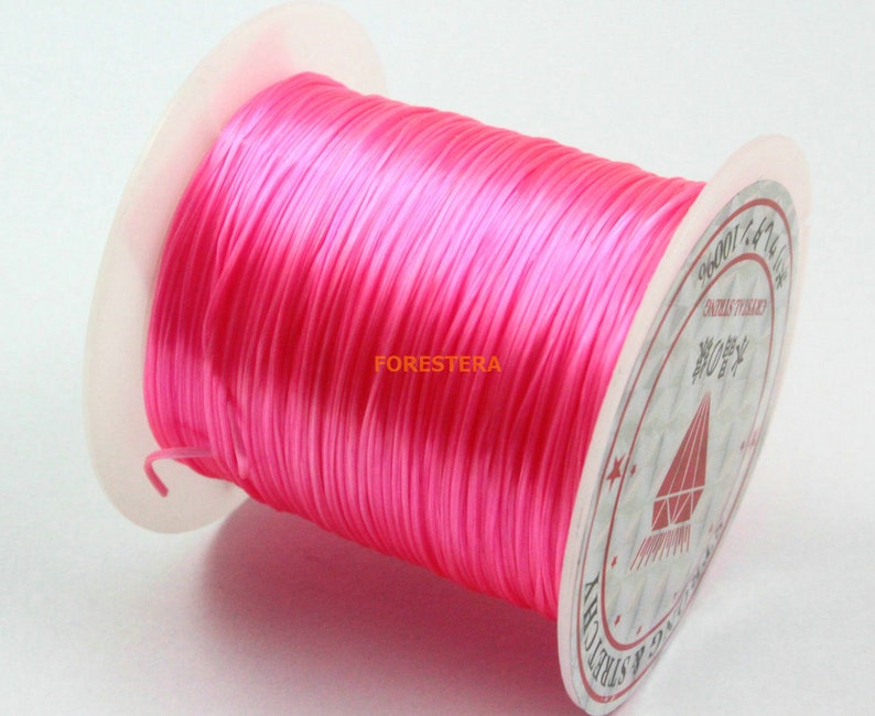 1 Roll 8 Yards 0.7mm Pink Elastic Bead Cord Bracelet Rope - Etsy