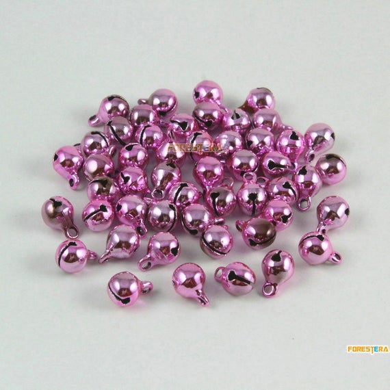 50Pcs 6mm Pink Bells Jingle Bells Christmas Bells Pet Bells | Etsy