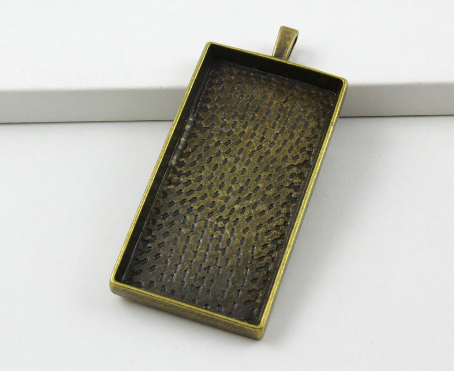 4pcs Antique Brass Rectangular Cabochon Base Setting Charm - Etsy