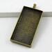 4pcs Antique Brass Rectangular Cabochon Base Setting Charm Pendant ...