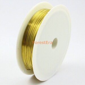 1 Roll Gold Color Copper Wire Jewelry Making Wire Metal Wire 0.5mm / 8. ...