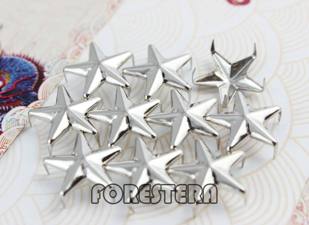 200pcs 15mm Silver STAR Studs Big Metal Studs (SS15) - Etsy