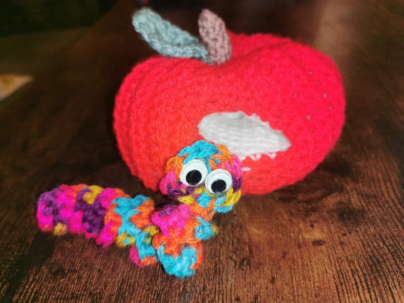 Crochet Worry Worm With Poem Card, Comfort, Fidget. - Etsy UK