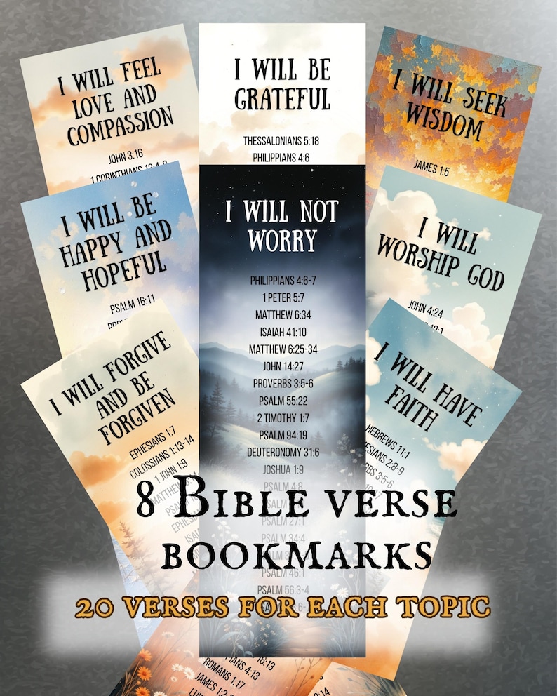 Printable Bible Verse Bookmarks PNG, Bible Study Verse List, Scripture ...