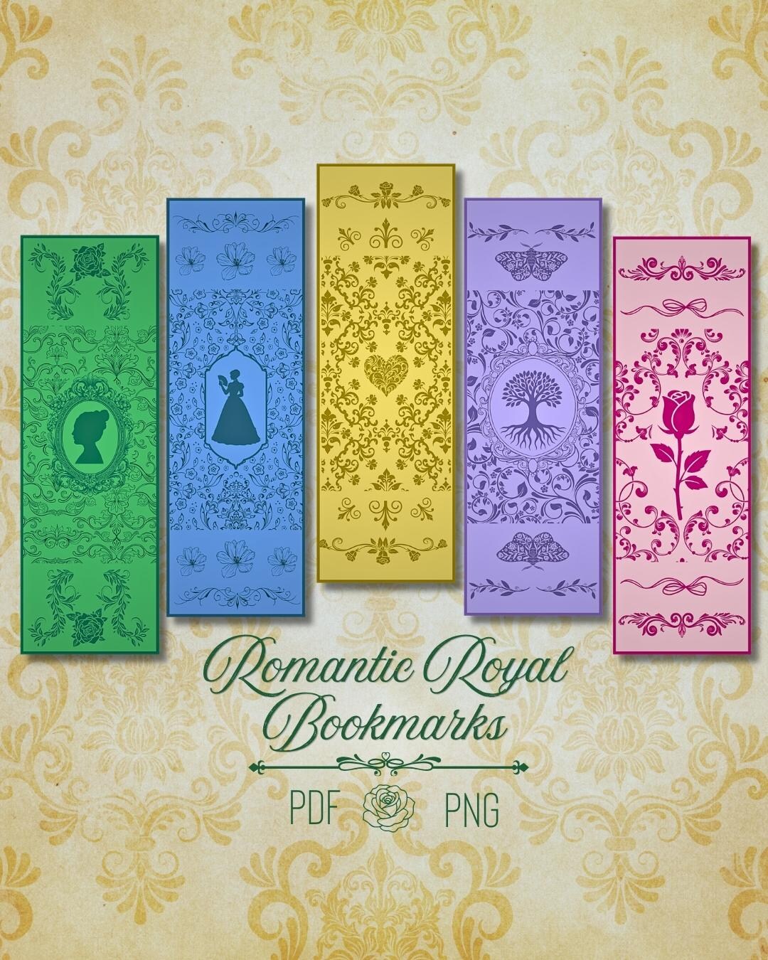 Royal Printable Bookmarks PNG, Romantic Regency Victorian Bridgerton ...