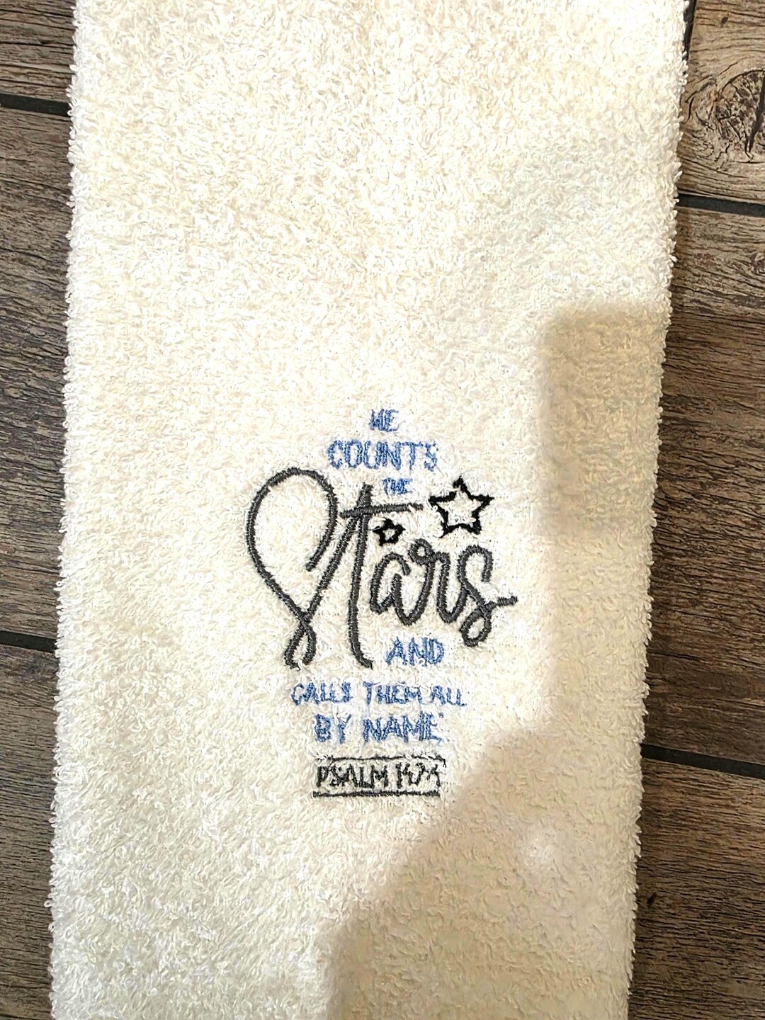 Faith Based- He Counts the Stars and Calls Them by Name Decorative Hand ...
