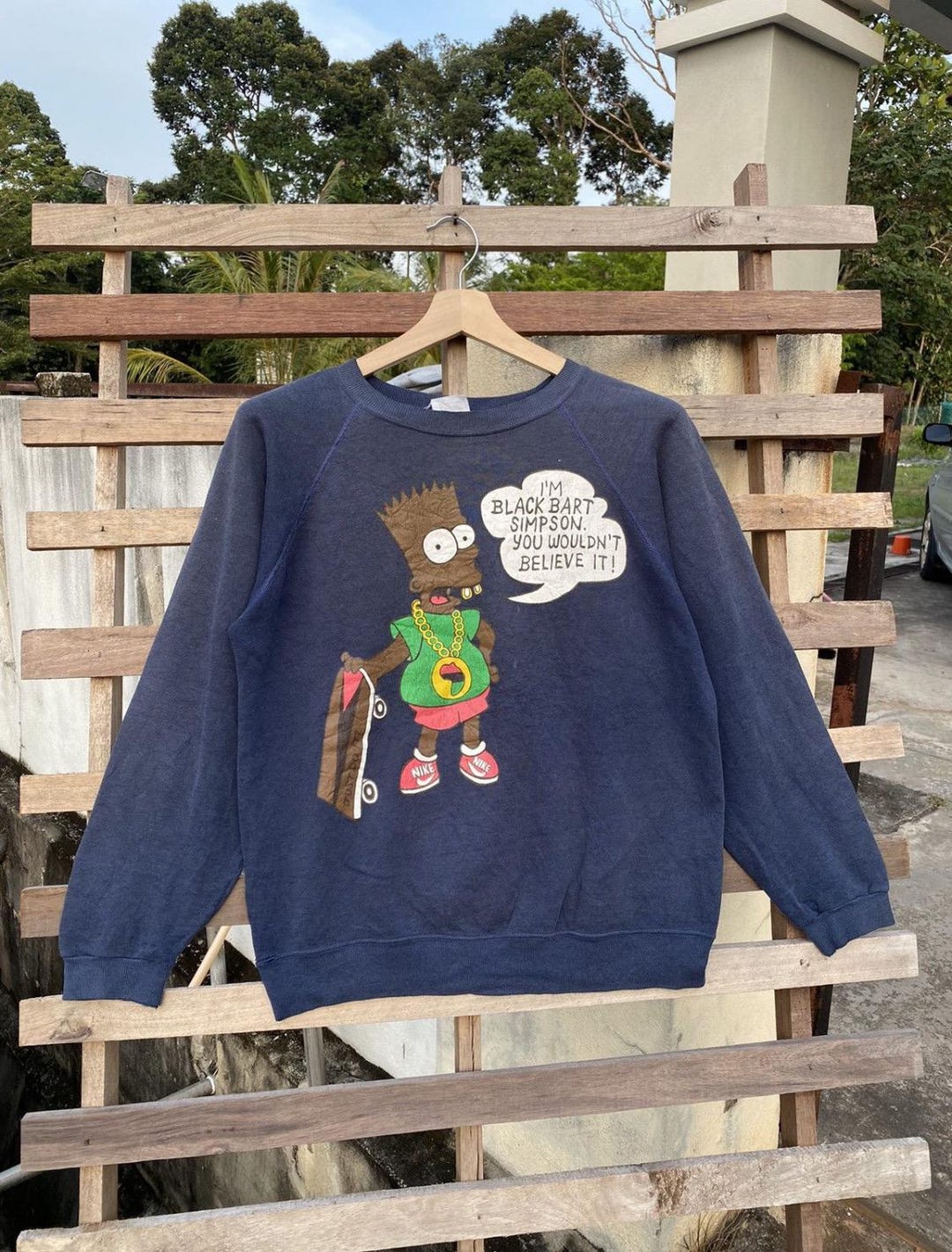 Vintage 80s Distressed Bart Simpson X Nike Sweatshirt - Etsy