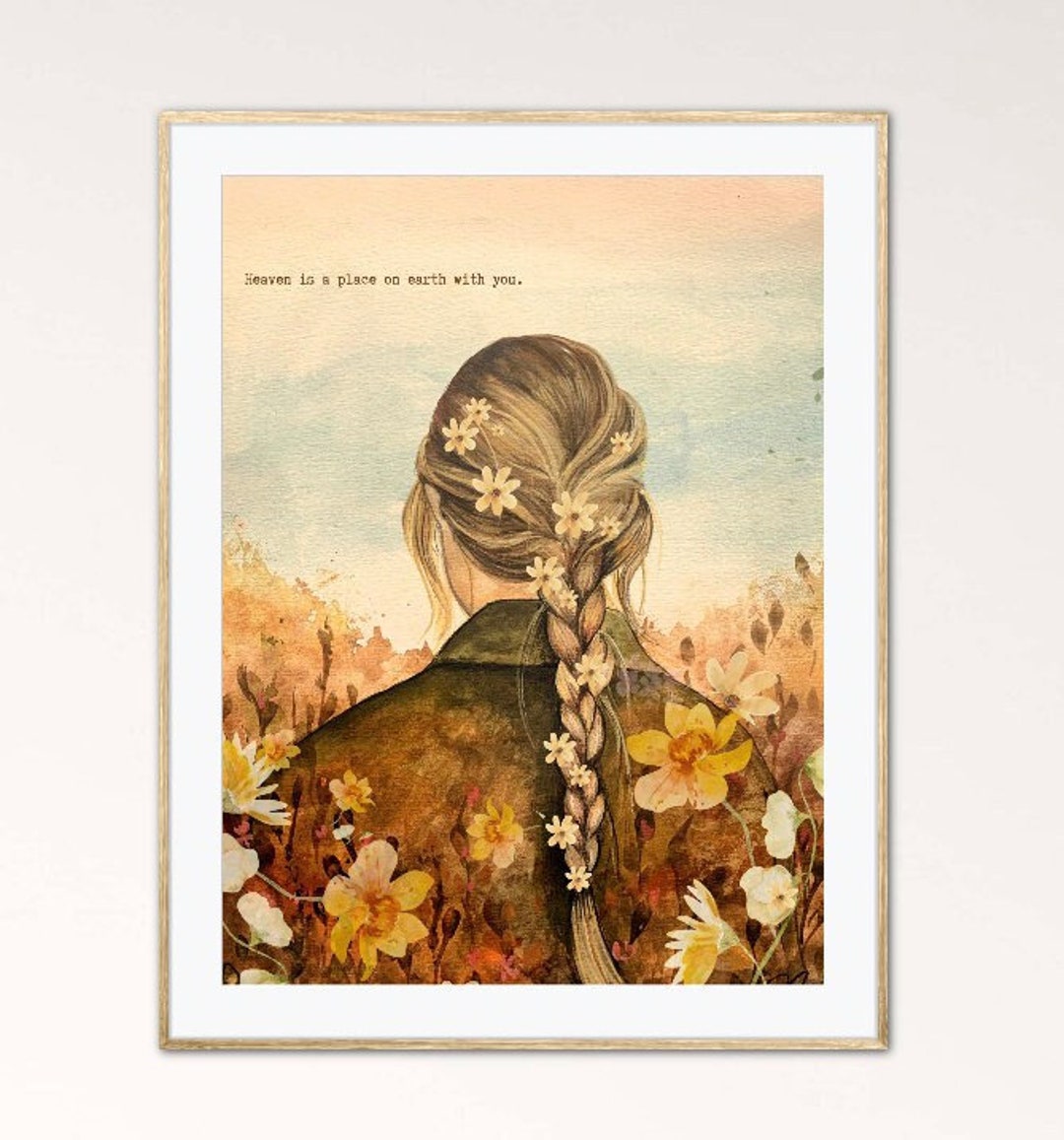 Cottagecore Portrait, Art Prints, Custom Wall Art, Handmade ...