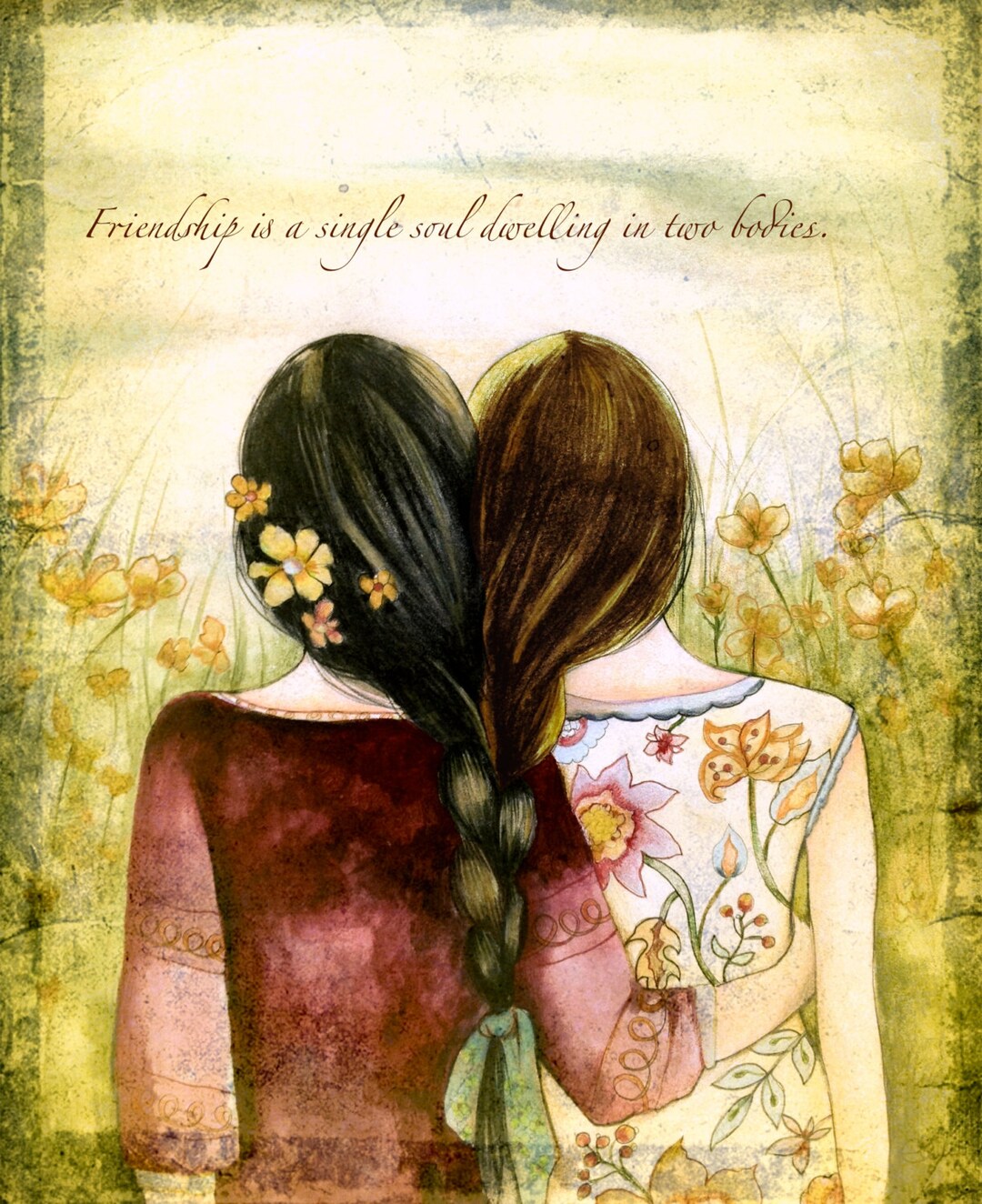 Sistersibling Gift Sisters Art Print Gift Idea Friendship is - Etsy