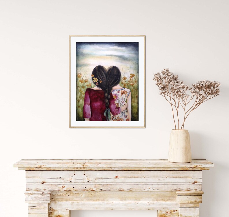 Two Sisters Braids Art Print. . - Etsy