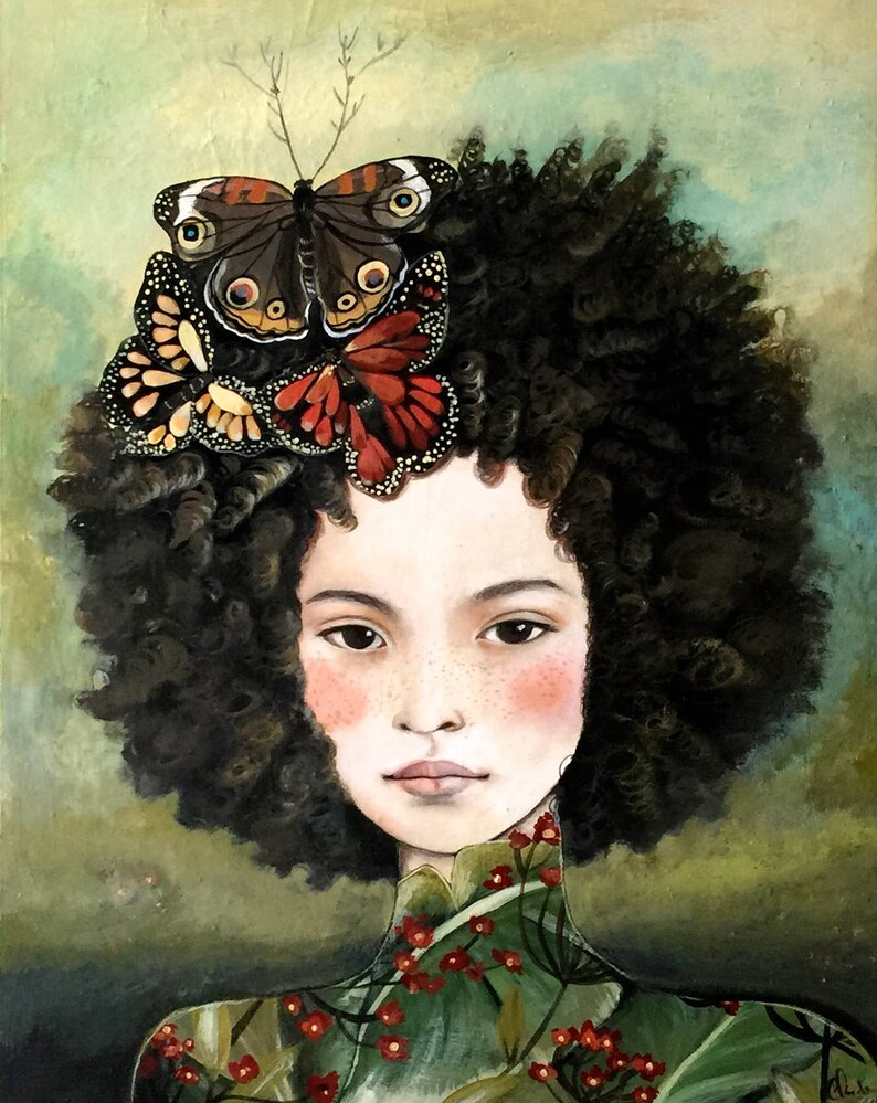 Woman Art Print Whimsical Art Gift for Woman Woman Artwork - Etsy
