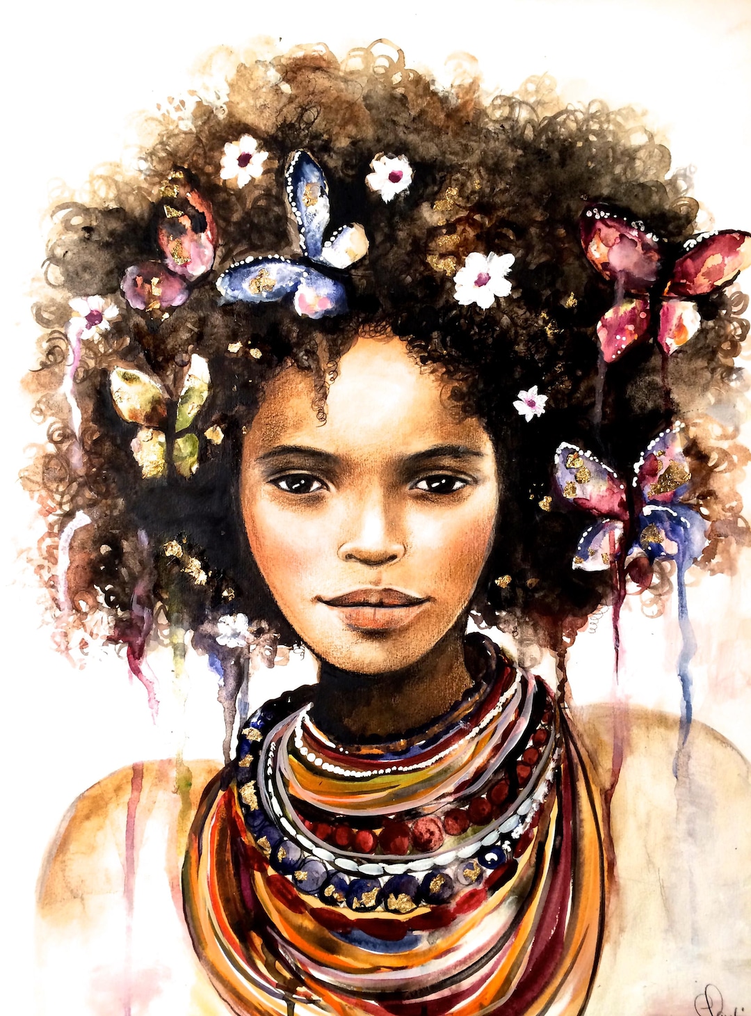 Afrocentric Art, Cultural Art Print, Women of Color Art, Modern ...